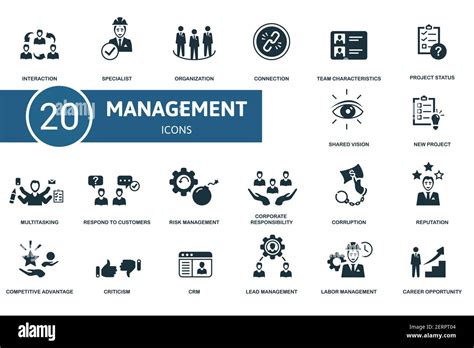 Management Icon Set Contains Editable Icons Management Theme Such As Specialist Connection