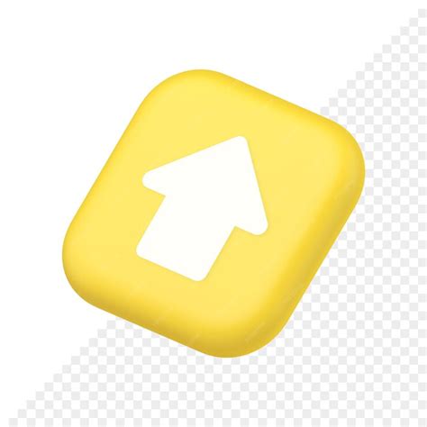 Premium Psd Arrow Up Button Directional Pointer Cyberspace Cursor Symbol Website Icon 3d Rendering