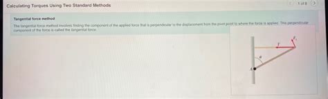 solved calculating torques using two standard methods part 1