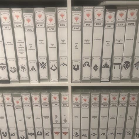 Mtg Custom Binder Labels Spines And Covers For Magic The Gathering