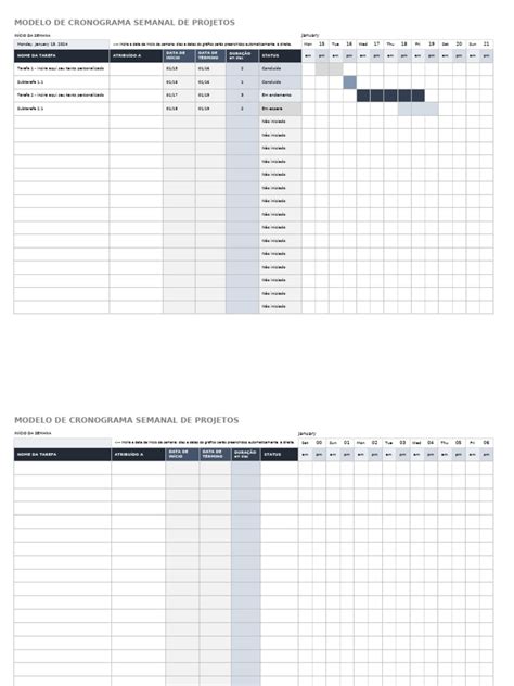 Ic Weekly Project Timeline Template For Excel 11412 Pt Pdf