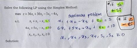 Solved Solve Using Simplex Methodstep 1 Find Standard Form
