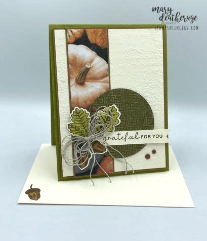 Stampin Up Autumn Fruitful Blessings Thank You Card Stamps N