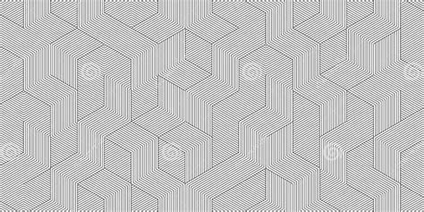 Abstract Black White Stripe Line Geometric Triangle Background Hexagon Pattern Retro Styled