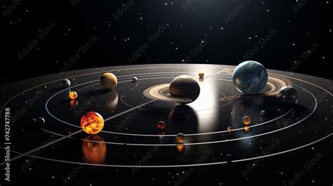 Planets Rotating In Their Orbits 3d Model Space Science Background