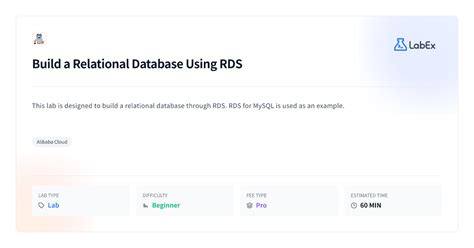 Build A Relational Database Using Rds Labex