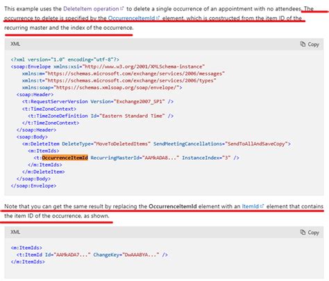 Deleting Occurrence Of Recurring Series Deletes The Whole Series In Ews