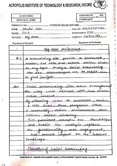 bigdata assignment 2 g acropolis institute of technology research indore 1 class work