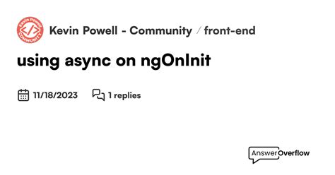 Using Async On Ngoninit Kevin Powell Community