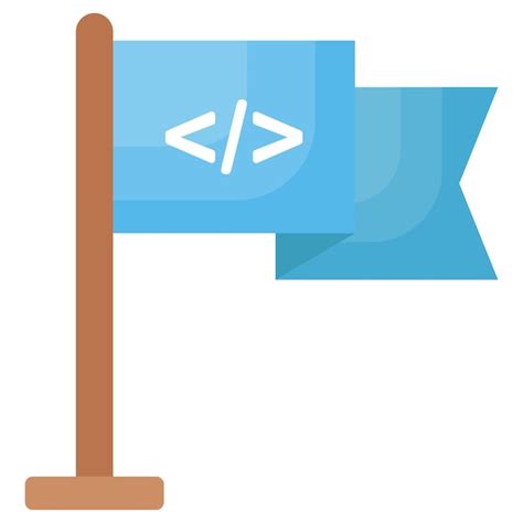 Premium Vector Flag With Code Symbol Feature Flags Concept Vector Design Software And Web