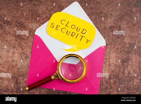 Sign Displaying Cloud Security Word Written On Imposing A Secured System Of Existing Data In