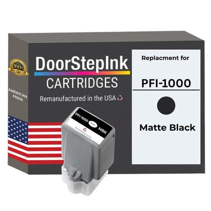 Doorstepink Brand For Canon Pfi 1000 Standard Yield Matte Black Remanu