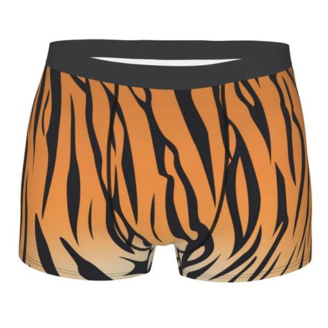 Tiger Stripe Pattern Underwear Men Sexy Printed Animal Texture Boxer