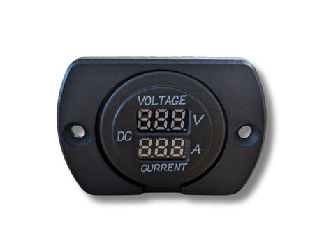 Digital Battery Volt Meter And Amp Meter Round With Single Black Face