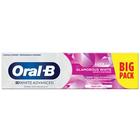 Oral B Glamorous White Toothpaste Pink Wilko