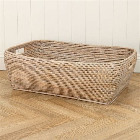Purbeck Rectangular Rattan Storage Basket The Basket Company