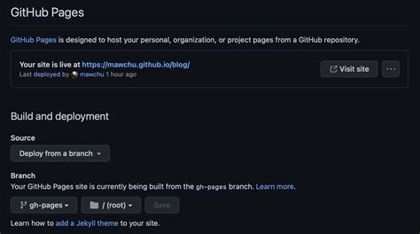 部署 hexo 部落格至 github pages mawchu s blog