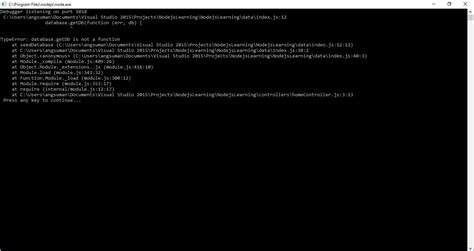Javascript Node Application Error While Trying To Connect To Mongodb