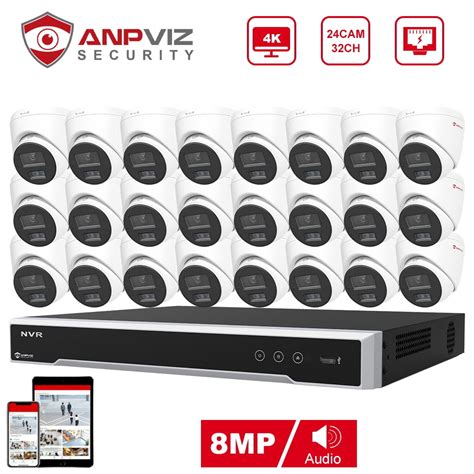 Anpviz 32ch 4k 8mp Poe Home Security Camera System H 265 Nvr Ai Cctv
