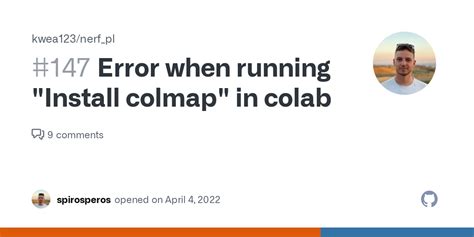 Error When Running Install Colmap In Colab · Issue 147 · Kwea123