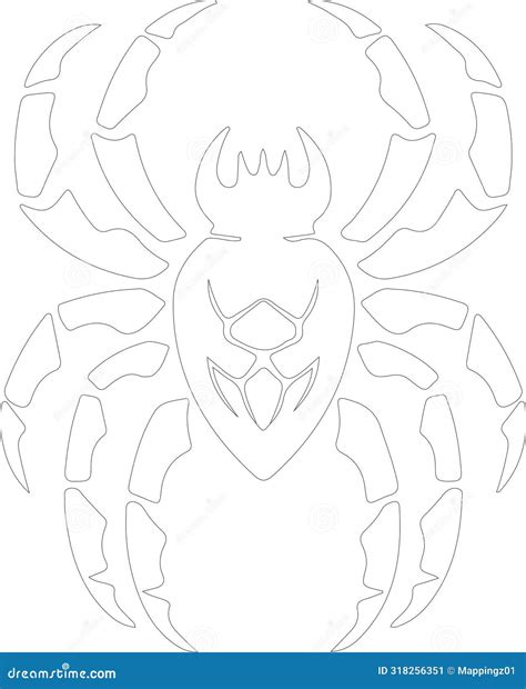 Arthropod Outline Silhouette Generative Ai Cartoon Vector 318256351