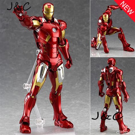 New Figma 217 The Avengers Ironman Action Figure 16cm Iron Man Doll Pvc