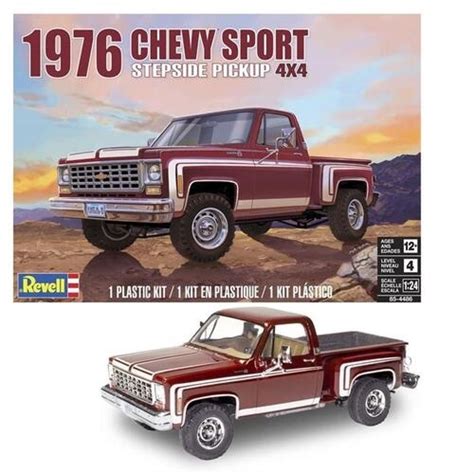 124 1976 Chevy Sport Stepside 14486 Model Kits Plastic Model Kits