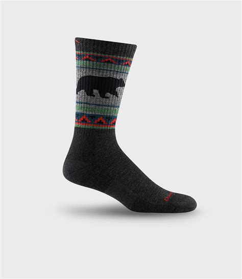 Darn Tough Mens Hiking Socks Vangrizzle Charcoal Midweight