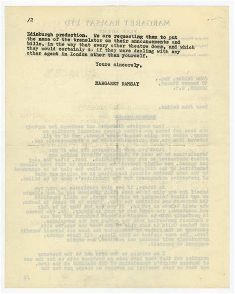 Ramsay Letter · The Lilly Library Online Exhibitions