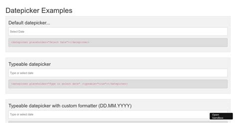 Vue Datepicker Demo Codesandbox