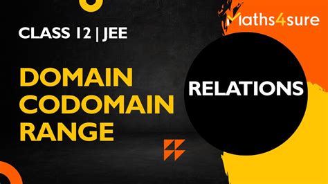 Domain Codomain And Range Of Relations Explained Simply Class 11