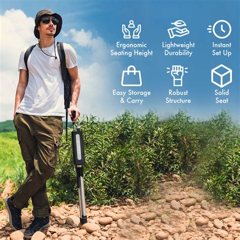 Ta Da Lightweight Seat Cane With Automatic Opening Best Quality