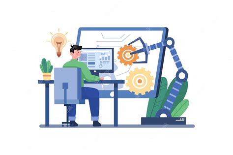 Premium Vector Industry Automation Illustration Concept
