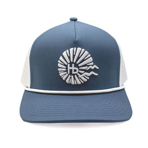 Hermosa Beach Logo Embroidered Golf Hat Steel Blue Riviera Supply Co
