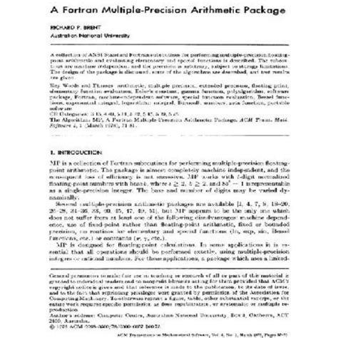 خرید و قیمت دانلود کتاب A Fortran Mp Arithmetic Package ترب