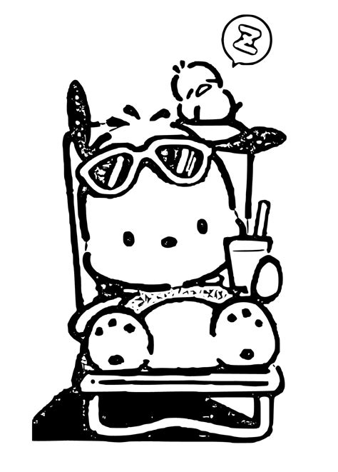 Pochacco Coloring Pages Coloringlib
