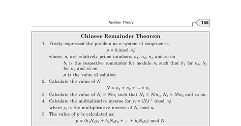 Chinese Remainder Theorem Pdf Docdroid
