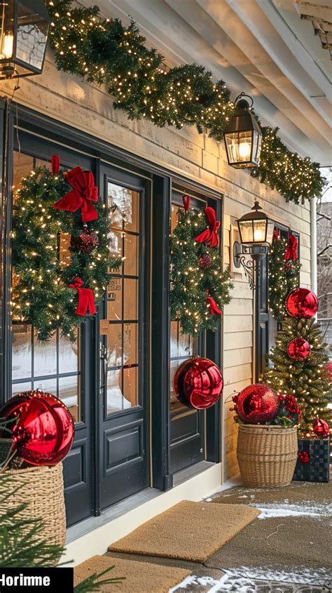 80 Best Christmas Front Door Decor Ideas Exterior Christmas