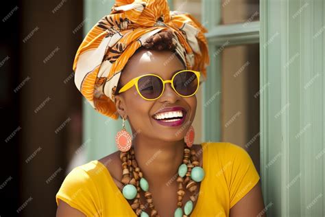 Premium Ai Image Confident Young Woman In Colorful And Eclectic