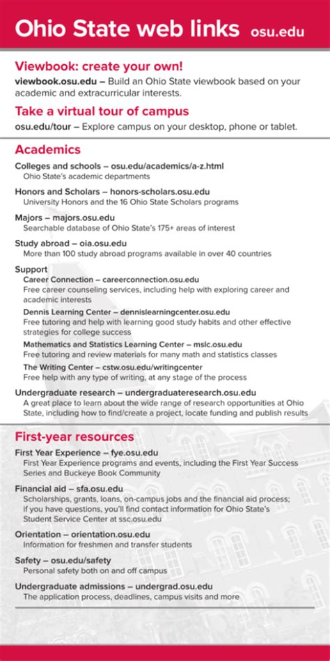 Ohio State Web Links