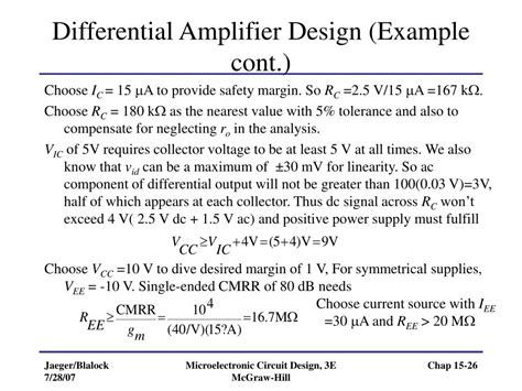 Ppt Chapter 15 Differential Amplifiers And Operational Amplifier