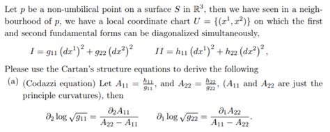 Let P Be A Non Umbilical Point On A Surface S In Chegg