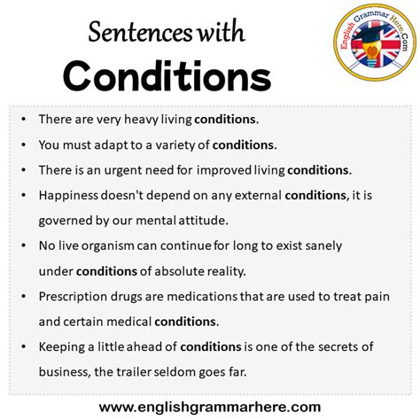 Sentences With Conditions Conditions In A Sentence In English Sentences For Conditions