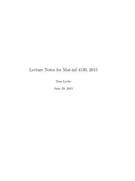 Numerical Analisis 2015 Pdf Basis Linear Algebra Eigenvalues