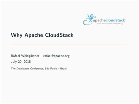 Tdc2018sp Trilha Cloud Why Apache Cloudstack Ppt