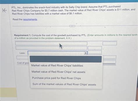 Solved Ptl Inc Dominates The Snack Food Industry With Its