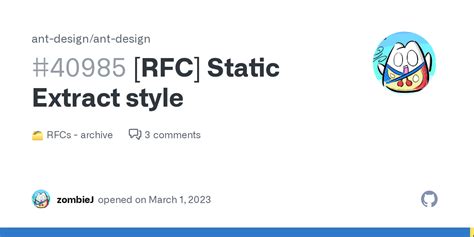 Rfc Static Extract Style · Ant Design Ant Design · Discussion 40985 · Github