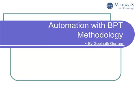 Automation With Bpt Methodology Ppt