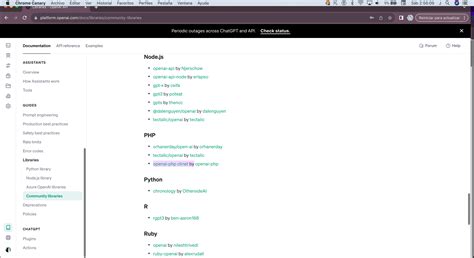 Typo In Community Libraries Section Of Documentation · Issue 250 · Openai Phpclient · Github