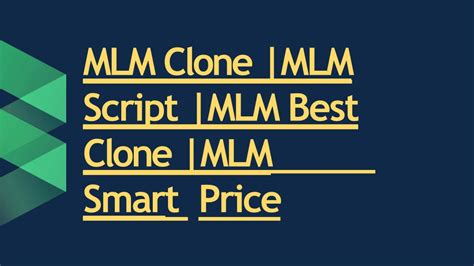 Ppt Mlm Clone Script Dod It Solutions Powerpoint Presentation Free